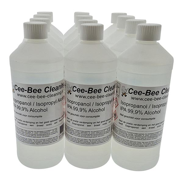 Isopropanol | IPA 99.9% Alcohol | 12 x 1 liter - Cee-Bee Cleaning